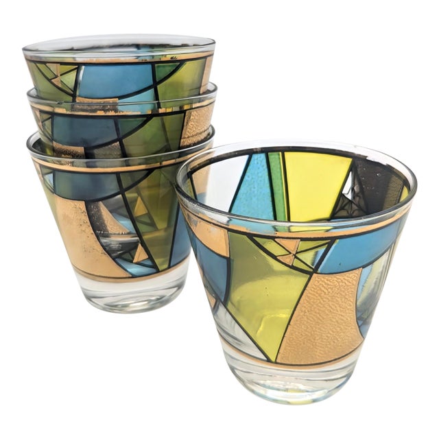 1960s Ned Harris Old-Fashioned Cocktail Glasses, Set of 4 | Chairish