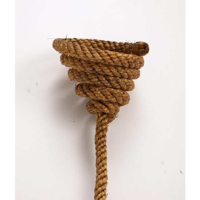 French 1950s Rope Pendant Light With Goose Motif | Chairish