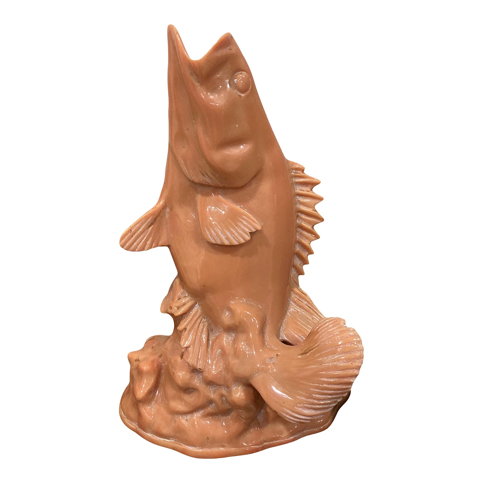 Mid-20th Century Sculptural Bass Statue in Solid Resin | Chairish