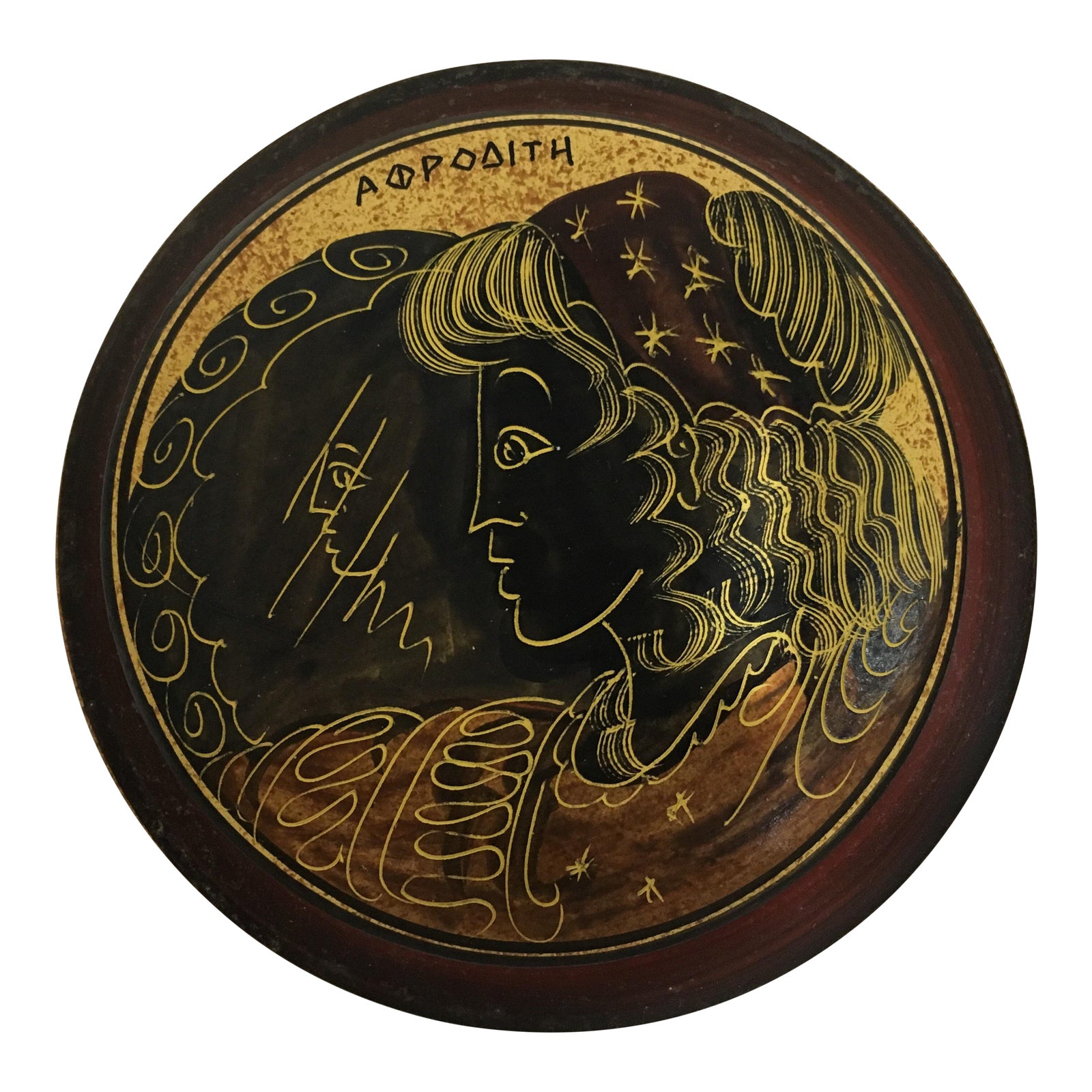 Greek Mythology Aphrodite Pottery Tinker Box | Chairish
