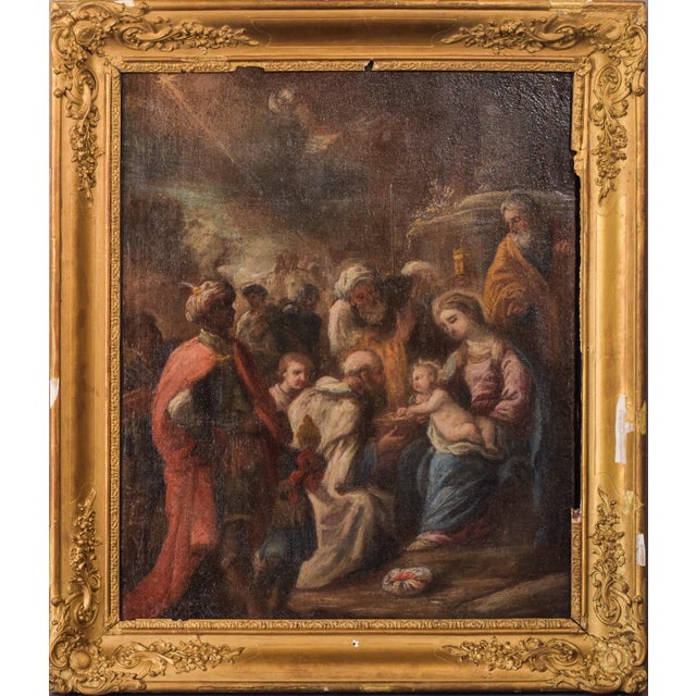 Nativity of Jesus, 18th Century, Oil on Canvas | Chairish