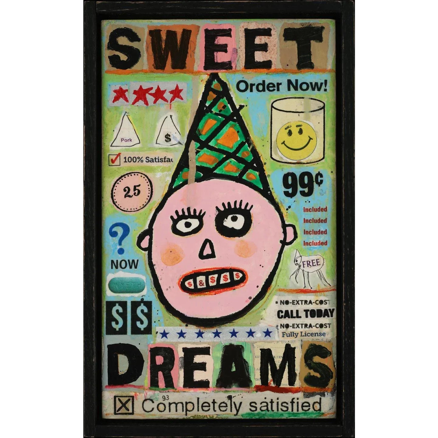 "Sweet Dreams" - Original, Mixed Media Collage by Brian McDonald | Chairish