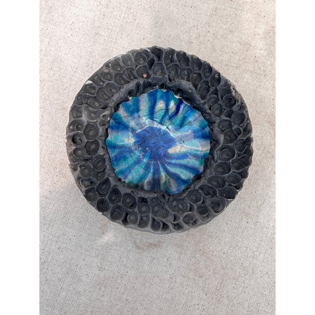 Vintage Volcanic Crater Raku Lava Bowl by Hutch Ceramics Maui | Chairish