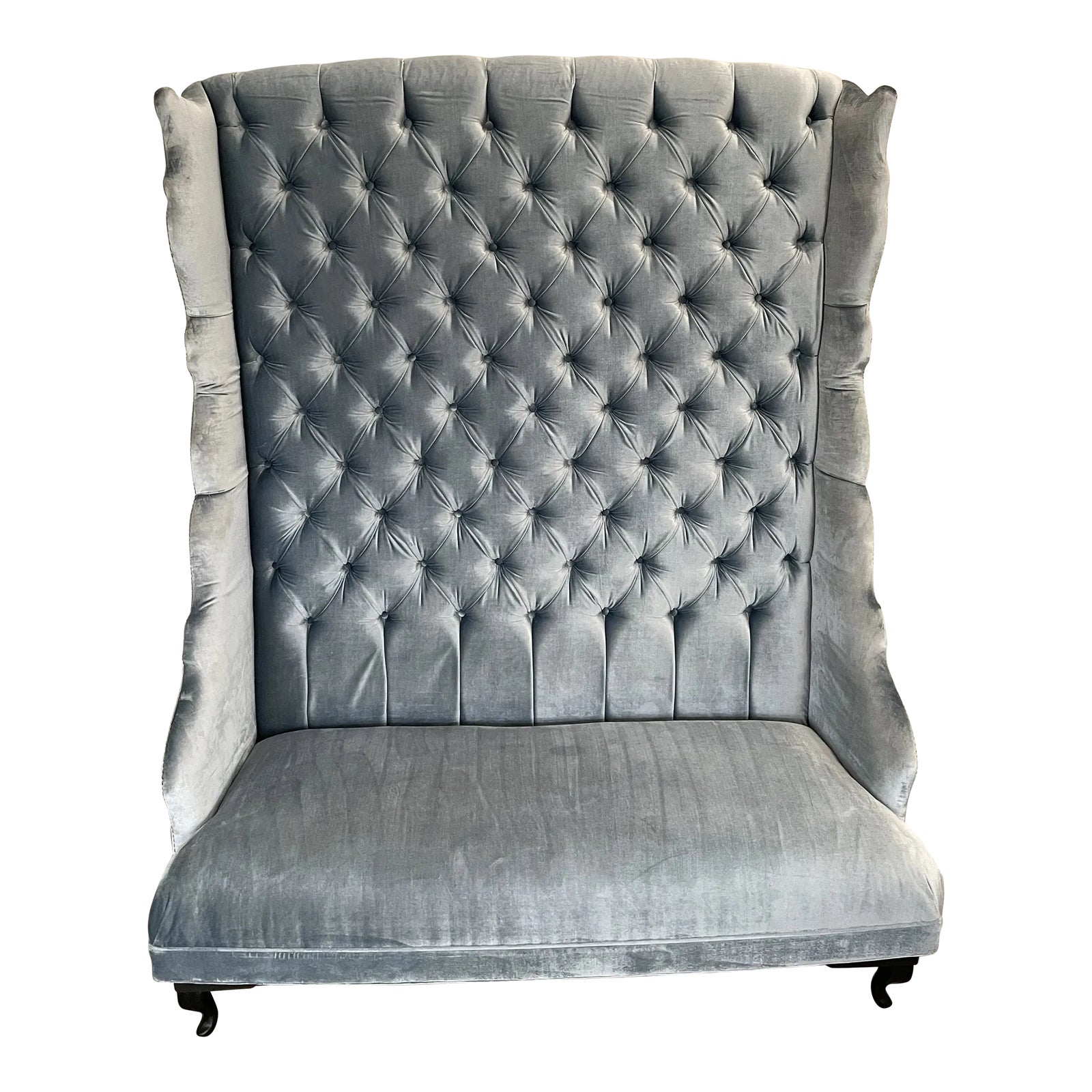 Margot Velvet Tufted Banquette From Haute House | Chairish