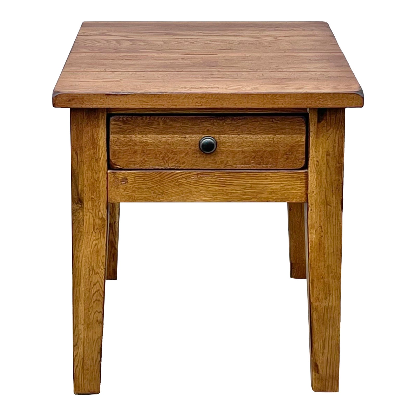 Broyhill Attic Heirlooms Rustic Oak Side Table | Chairish