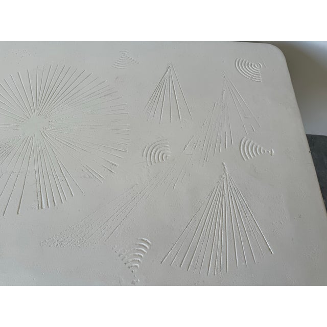 1980's J. Berdou Art Handmade Plaster Dining or Conference Table | Chairish