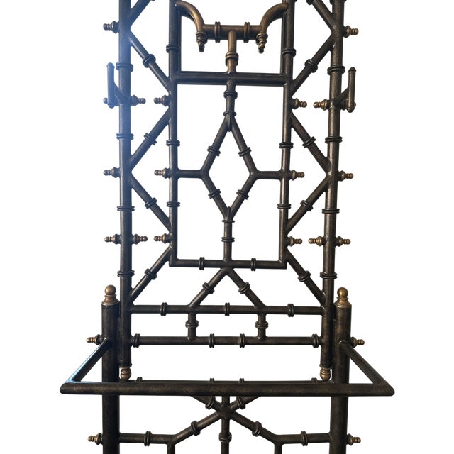French Antique Cast Iron Coat Rack Hall Tree | Chairish