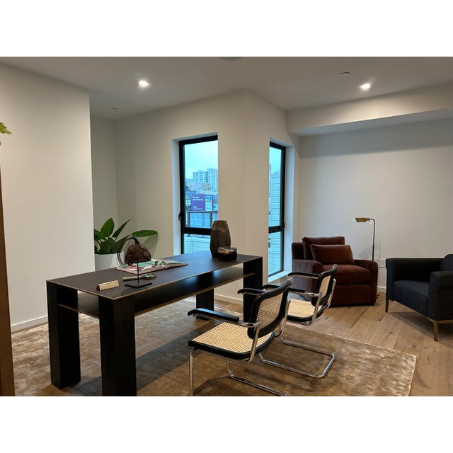 Leather Inlay Desk | Chairish