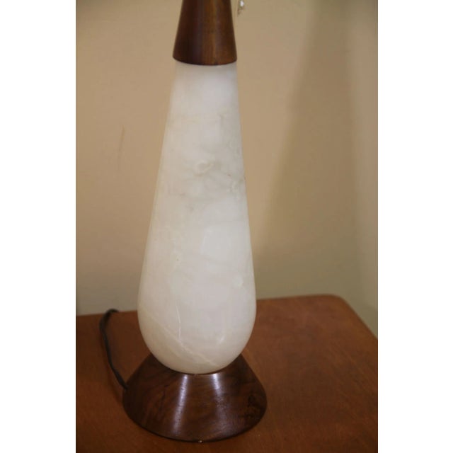 1960s Italian Alabaster Lamps With Original Shades and Finials - a Pair ...