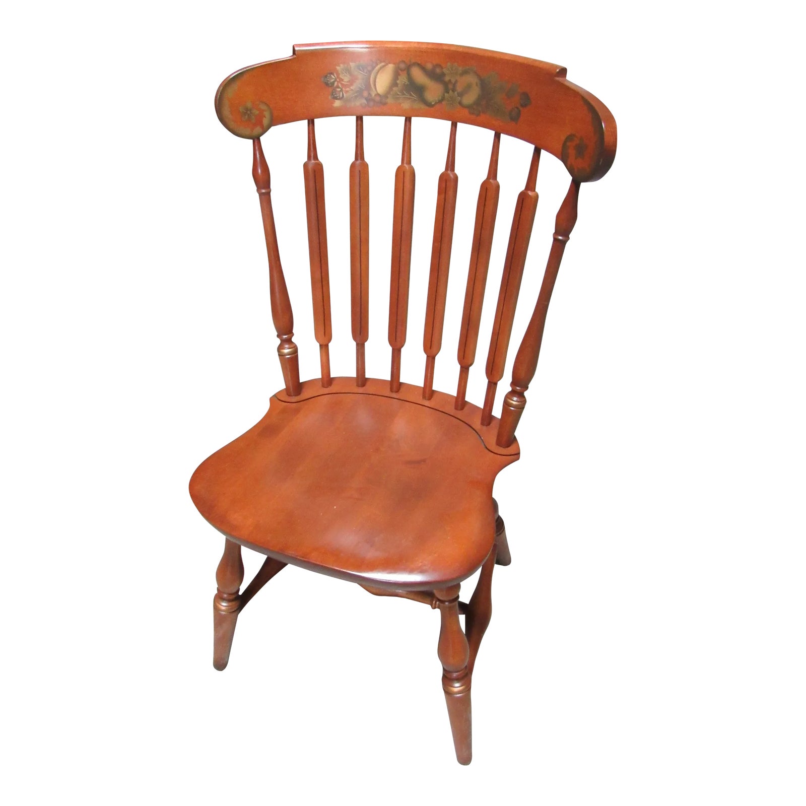 1980s Hitchcock Farmhouse Side Chair Signed Designer | Chairish