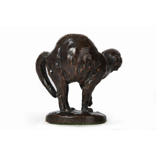 Authentic Frederick Roth "Hissing Cat" (1913) Bronze Sculpture, Gorham ...