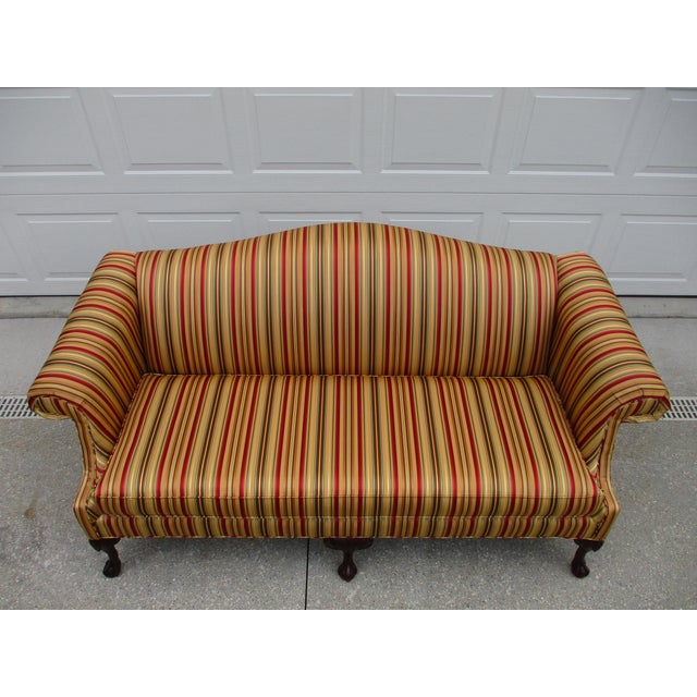 Chippendale Clawfoot Rolled Arm Sofa -Temple Furniture | Chairish