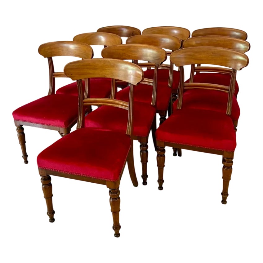 Antique Victorian Mahogany Dining Chairs from Holland and Sons, 1850s ...