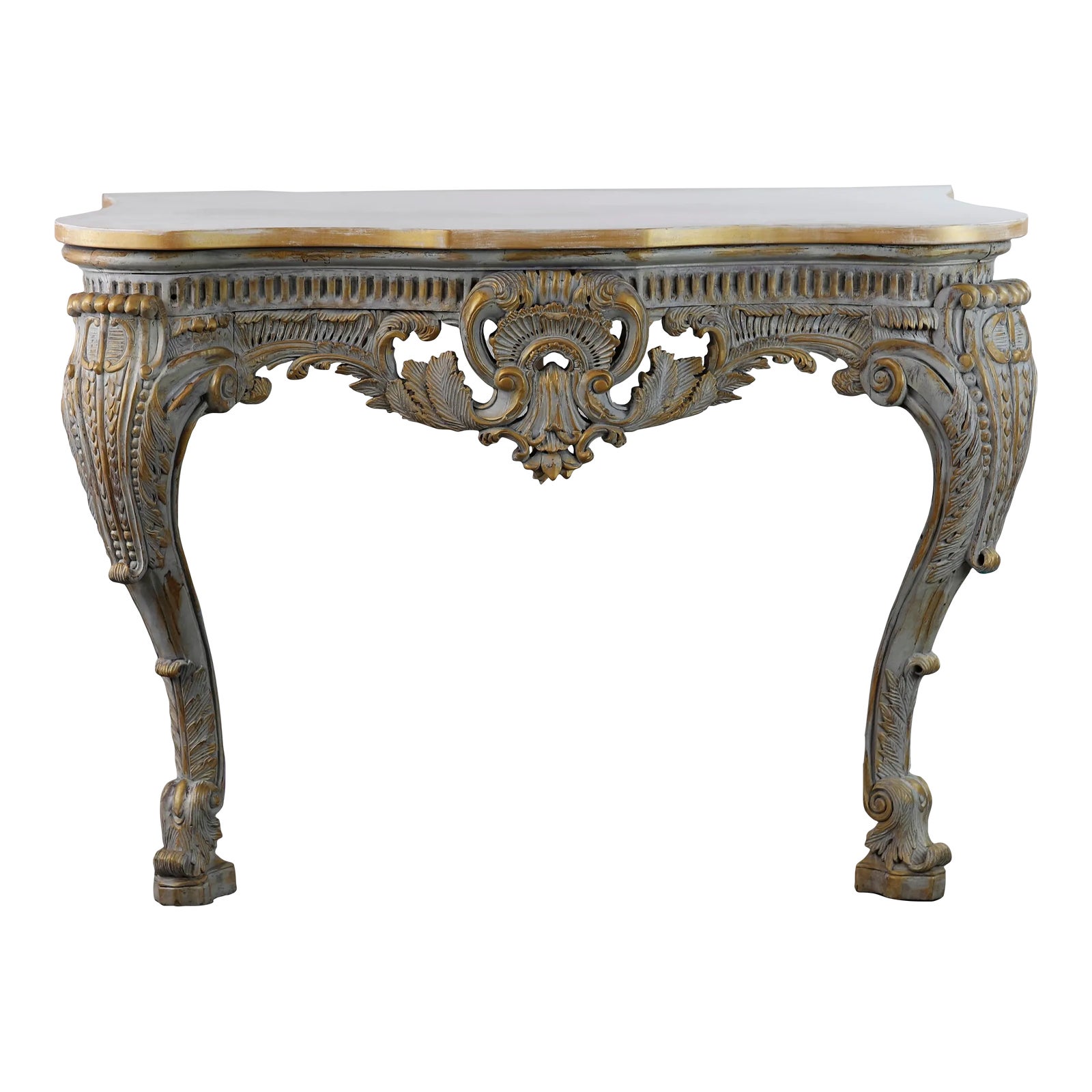 20th Century French Louis XV Rococo Style Side Table and Console Table ...