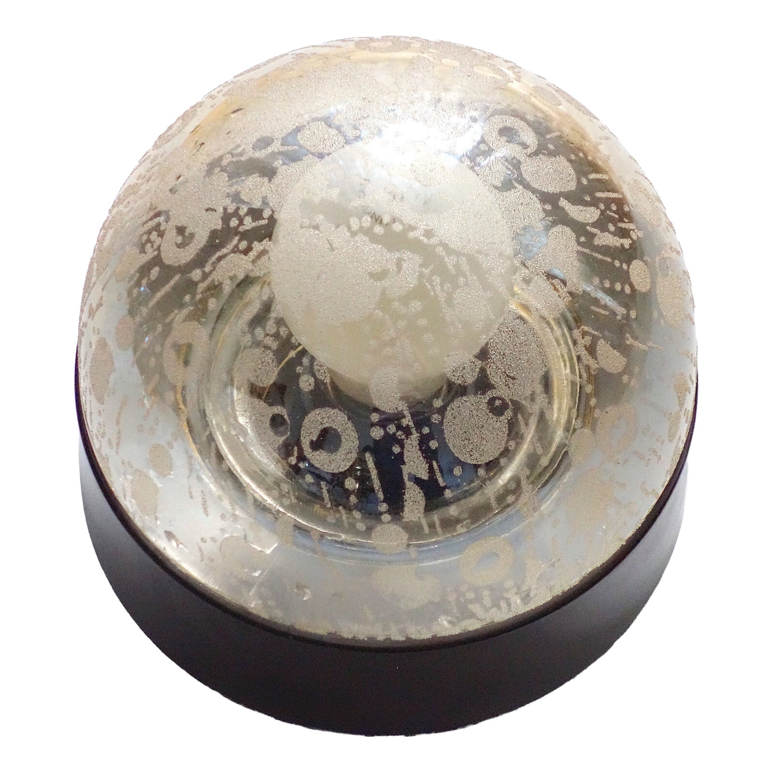 Vintage Space Age Spherical Ceiling Light In Bakelite And Glass From