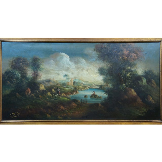 Mid 20th Century French Louis Patin Country Landscape Shepherd ...