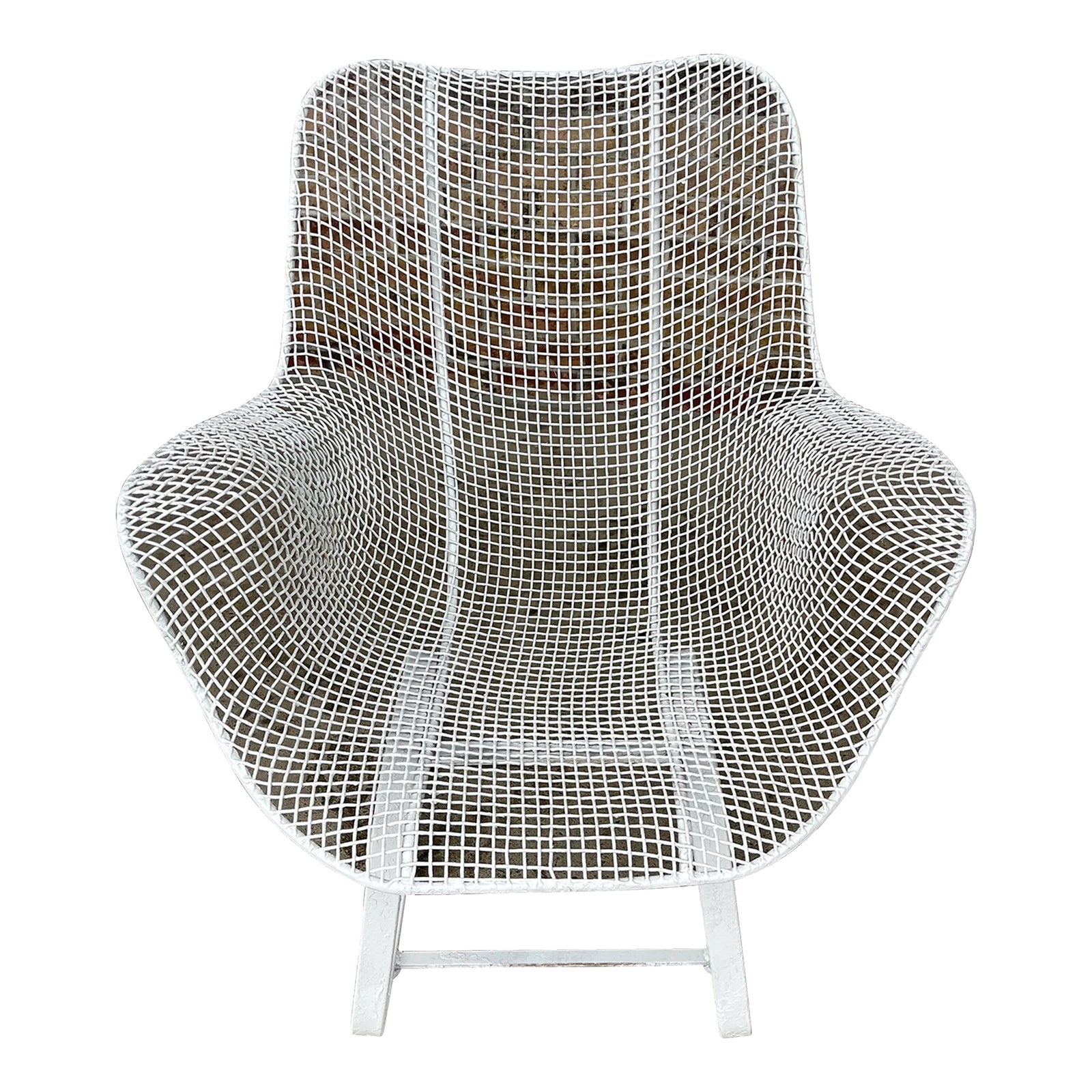 Mid Century Modern Sculptura Iron Mesh Bouncy Arm Chair by Woodard ...