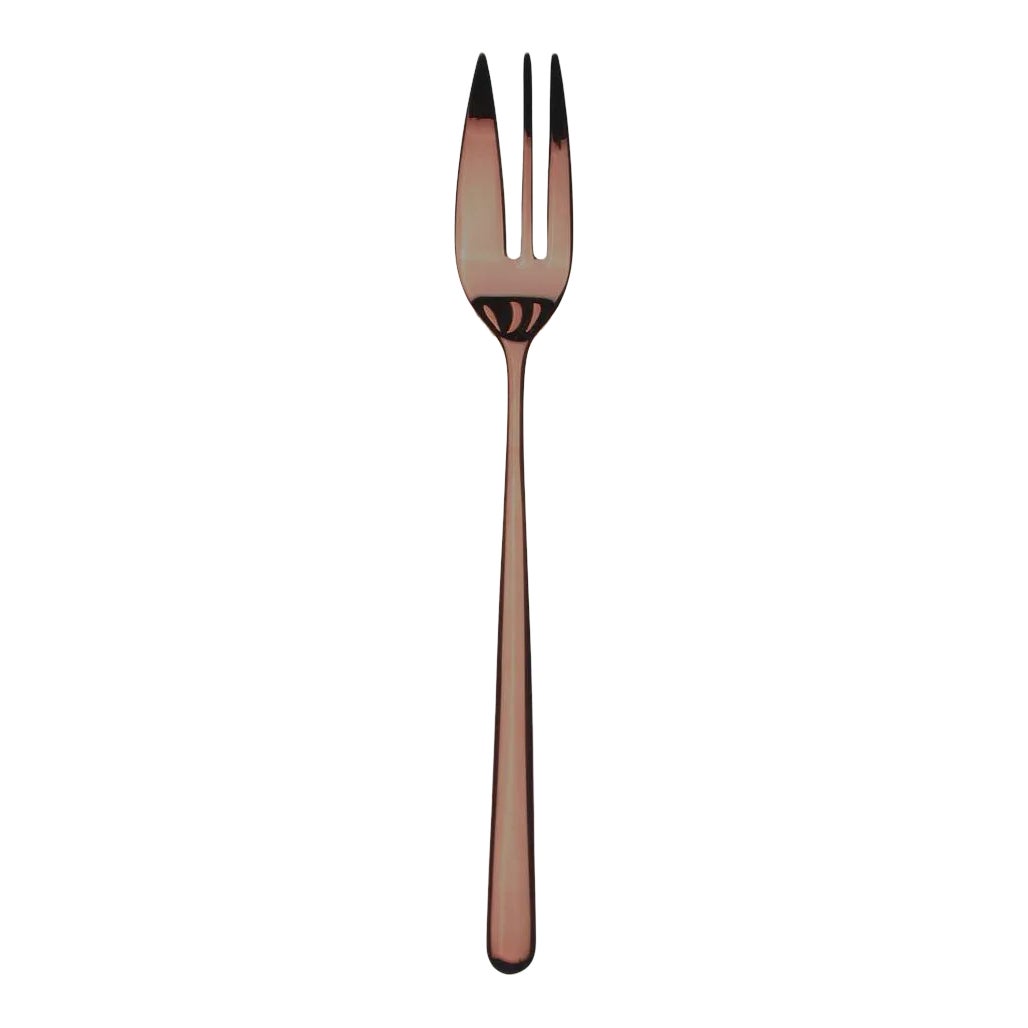 Mepra Linea 6-Piece Dessert / Cake Fork Set, Bronze | Chairish