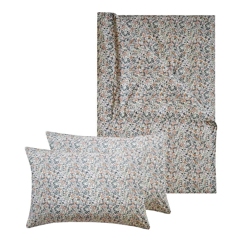 Coco & Wolf Bedding Set made with Organic Liberty Fabric Wiltshire, Queen - 3 Pieces | Chairish