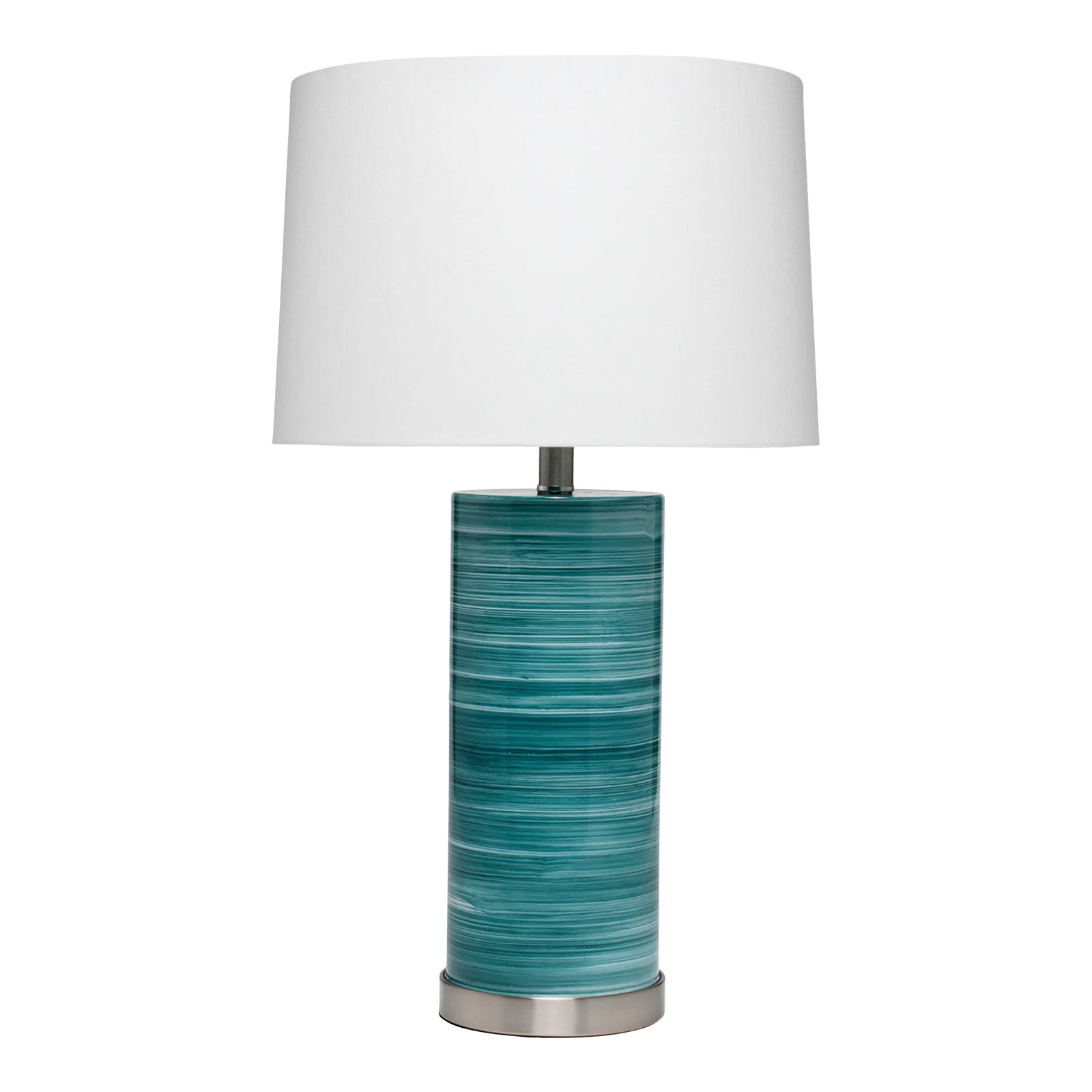 Casey Glass & Iron Table Lamp | Chairish