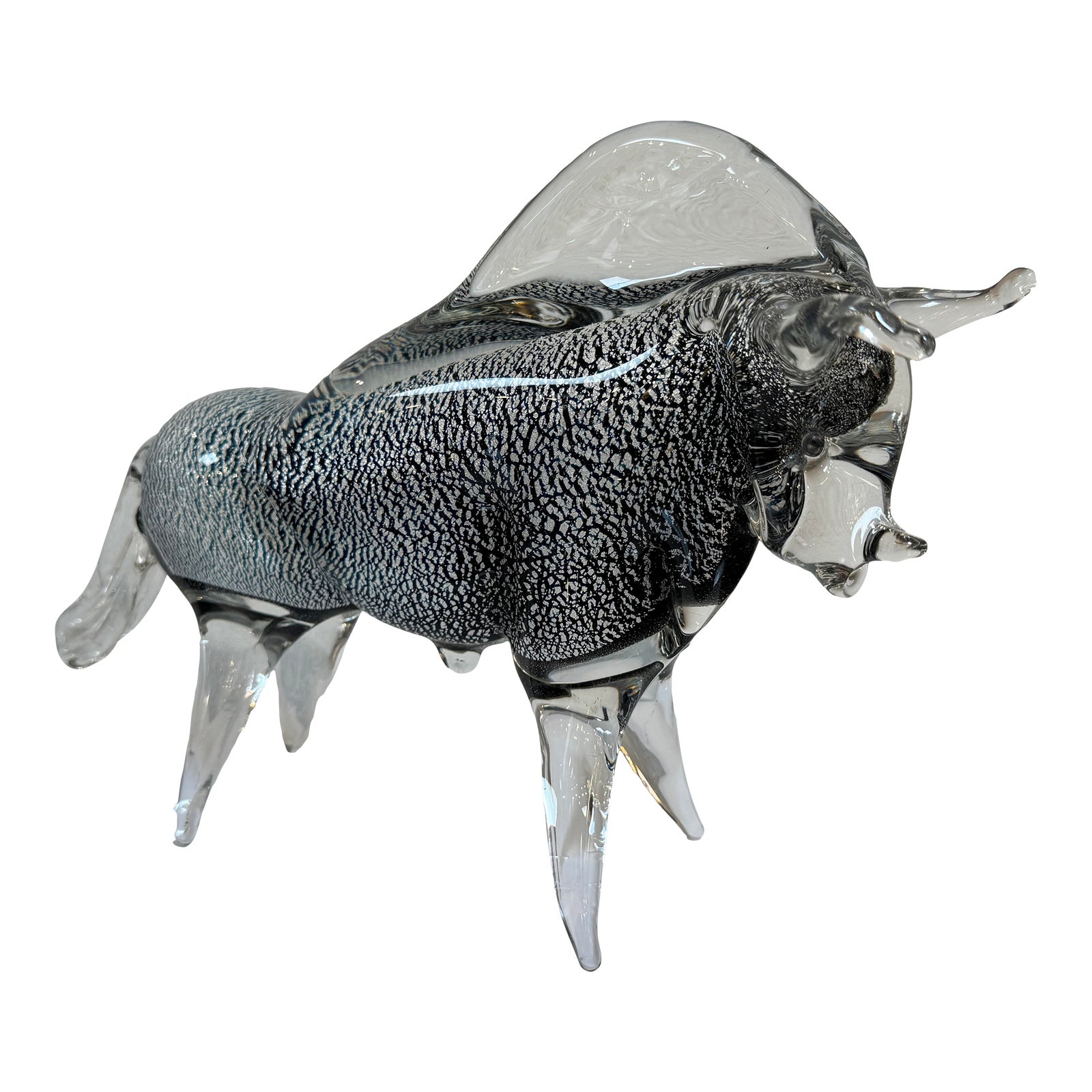 Vintage Murano Glass Bull Attributed to v. Nason | Chairish