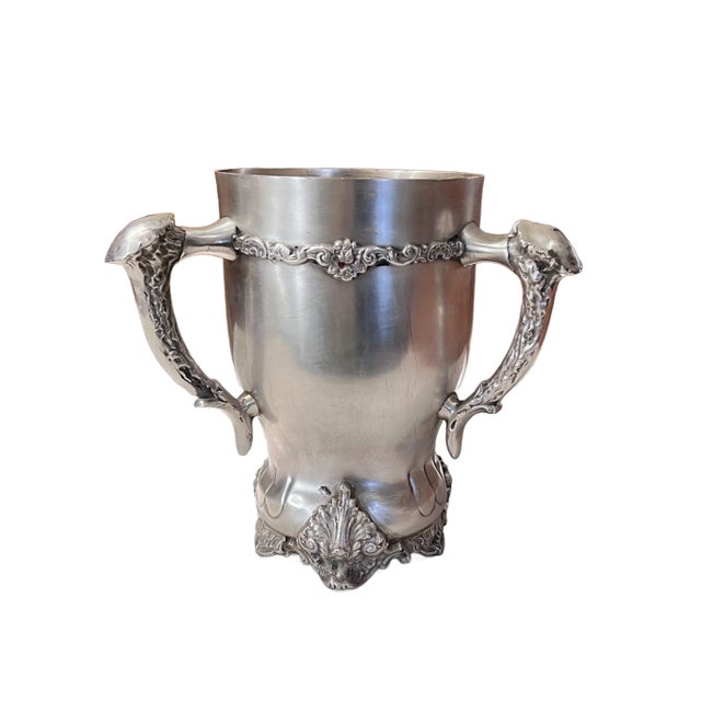 Stag Horn Three Handle Trophy Vessel/ Ice Bucket | Chairish
