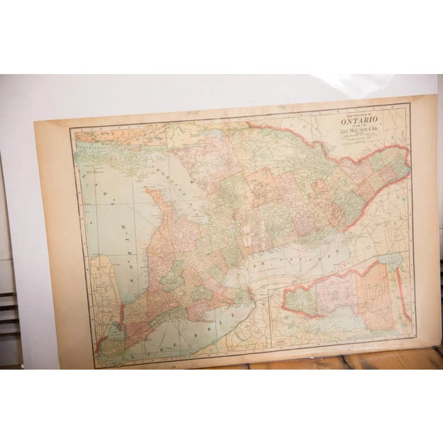 Cram's 1907 Map of Ontario | Chairish