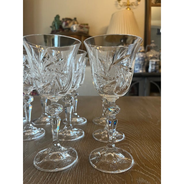 Vintage Bohemia Crystal Crystalex Wine Glasses Set Of 11 Chairish