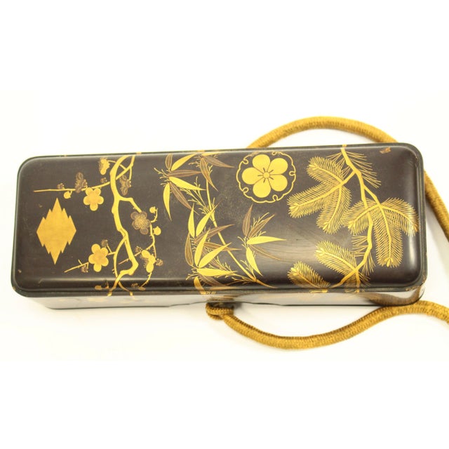 Antique Meiji Presentation Letter Fubako Box in Gilt Lacquer With ...