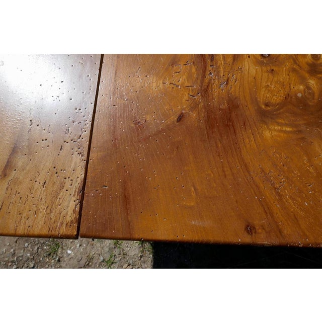 English Rustic Elm Barn Table, 1920s | Chairish