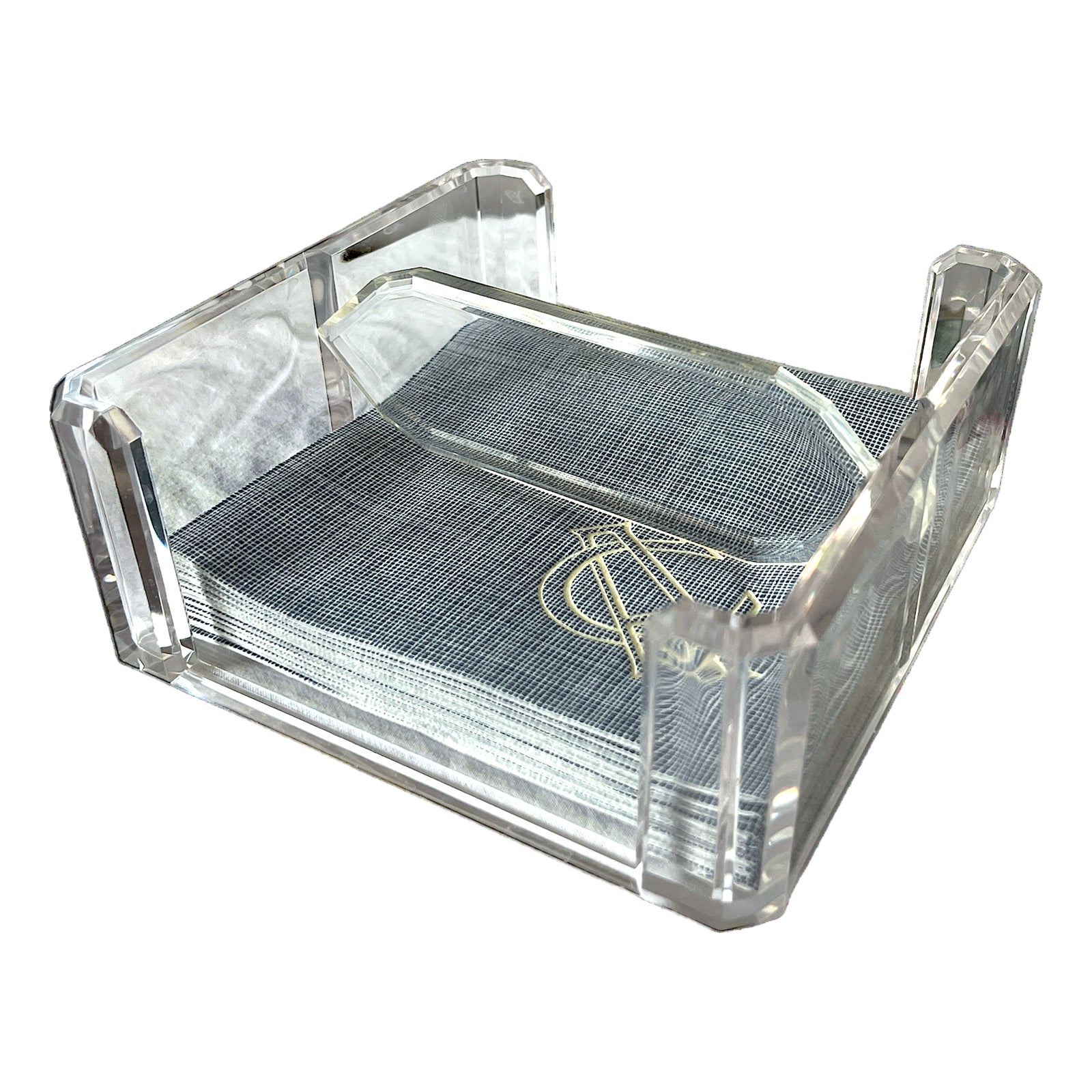 Vintage Lucite Cocktail Napkin Holder Bar Caddy After Karl Springer and ...
