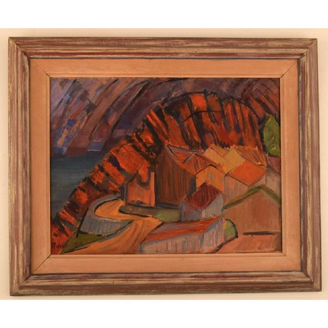 Sven Rybin, Modernist Landscape, Early 20th Century, Oil on Board ...