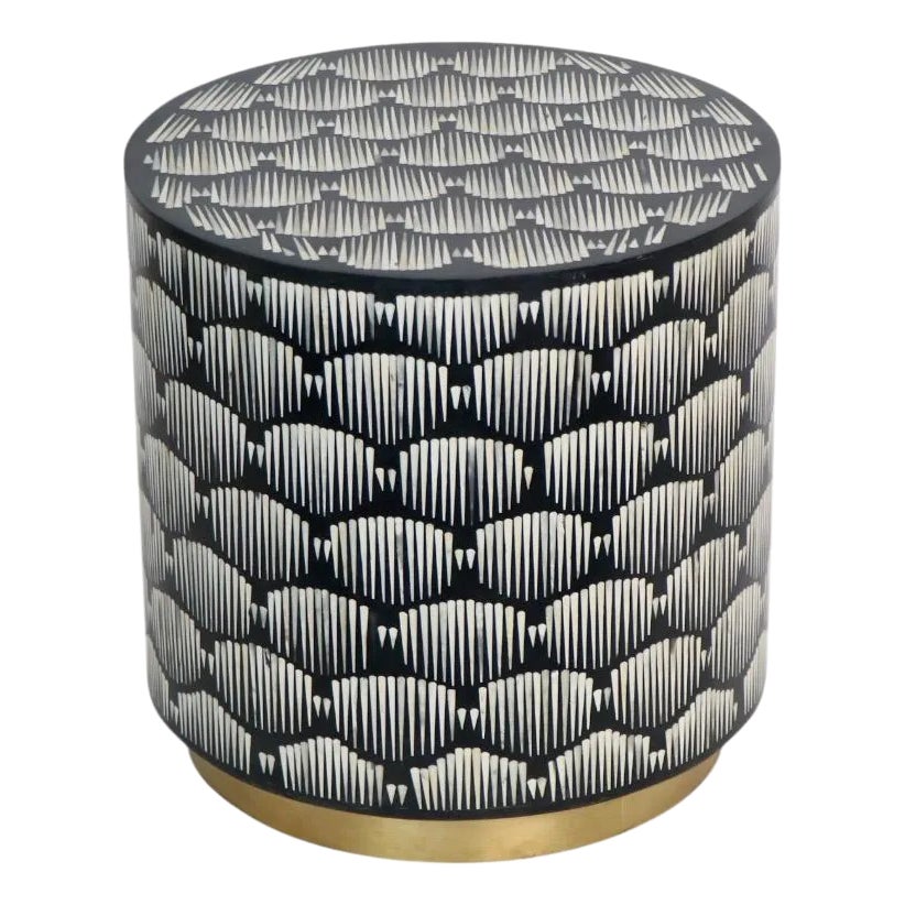 Noir Bone Inlay Table | Chairish