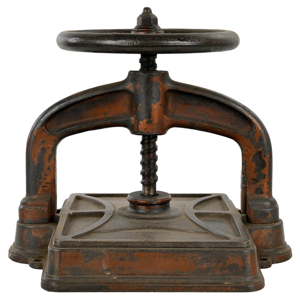 Cast Iron Binding Press, Early 20th Century | Chairish