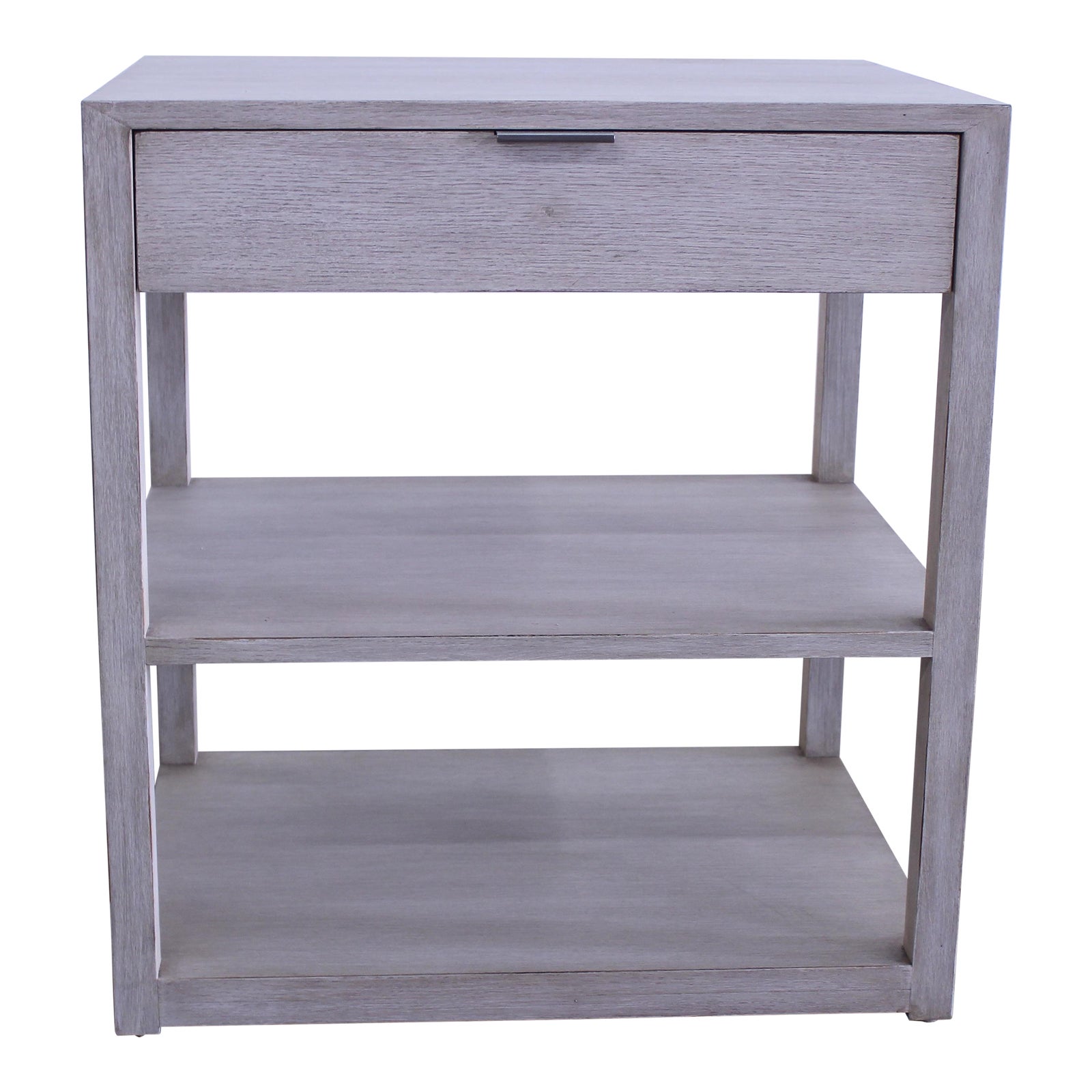 Squared White Oak Side Table | Chairish