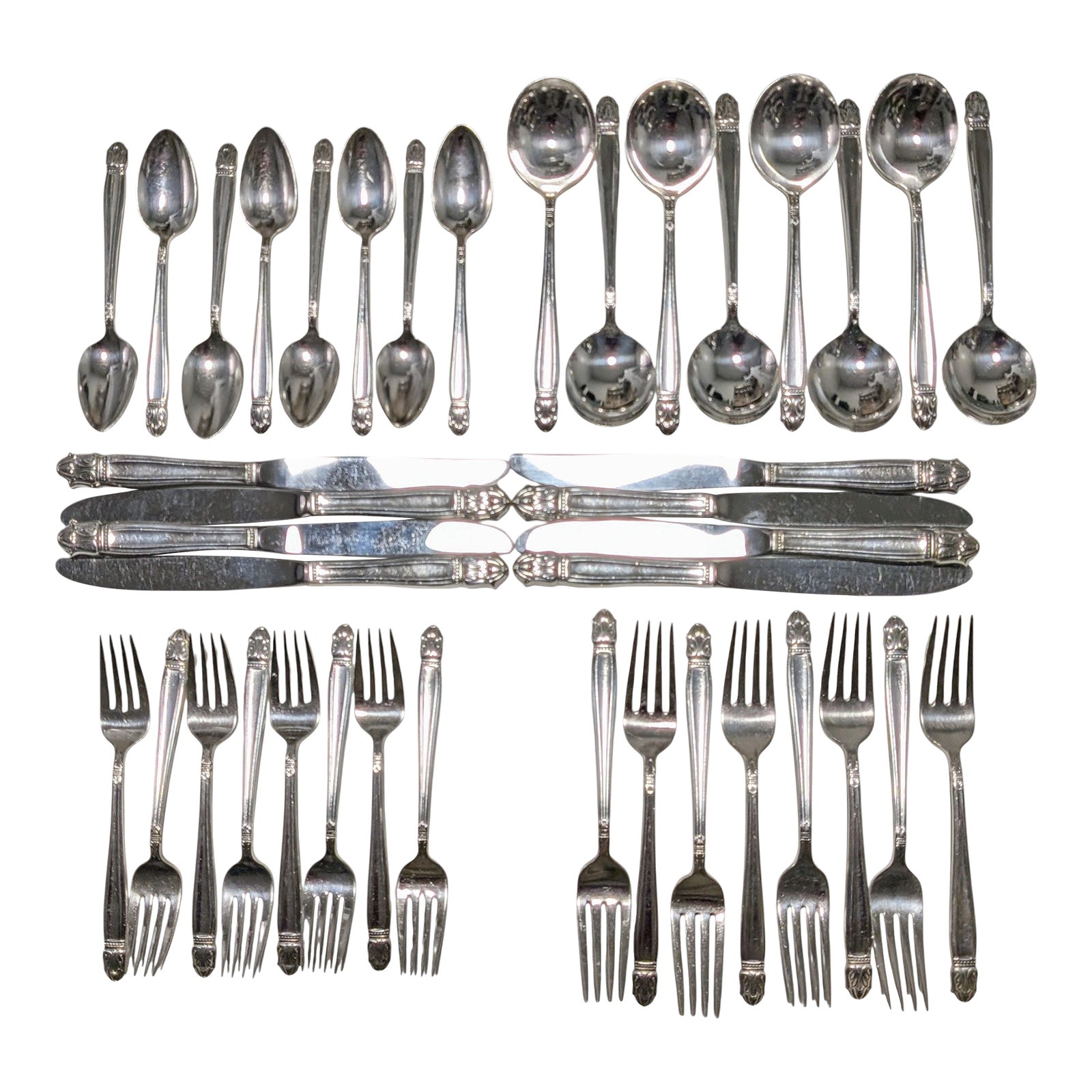 1930s Danish Princess Flatware - Estate Service for Eight- 40 Pieces ...