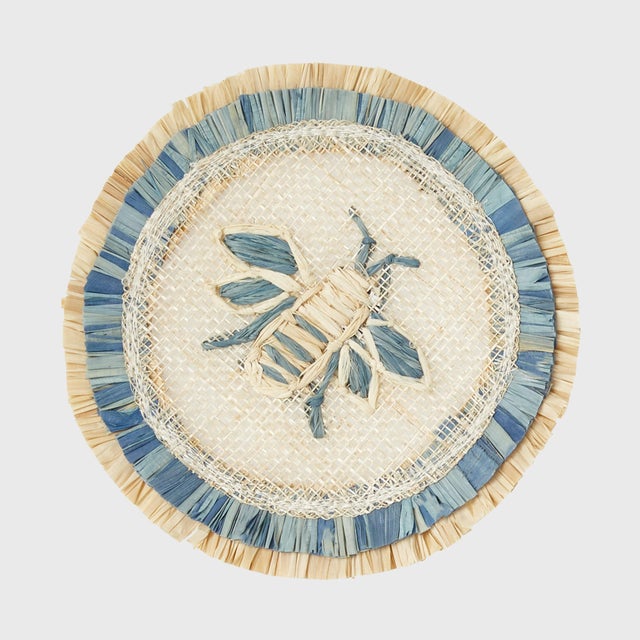 Bee Straw Coasters, Set of 4 | Chairish