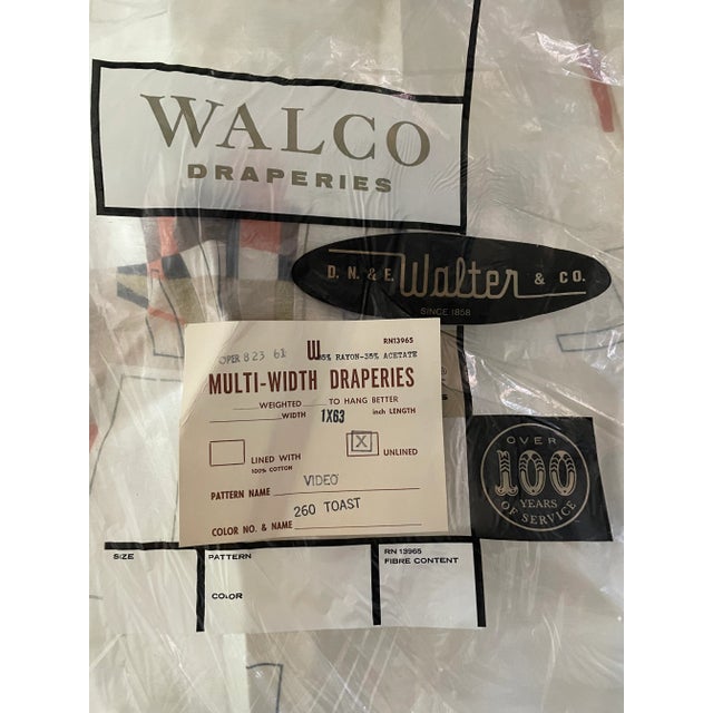 1950s Atomic Mid-Century Modern Drapery Panel | Chairish