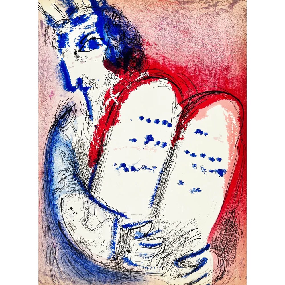 Marc Chagall, Moses III, 1956, Lithograph | Chairish