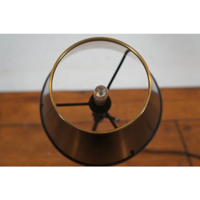 Vintage Ralph Lauren Bronze Library Desk Table Lamp Tole Shade ...