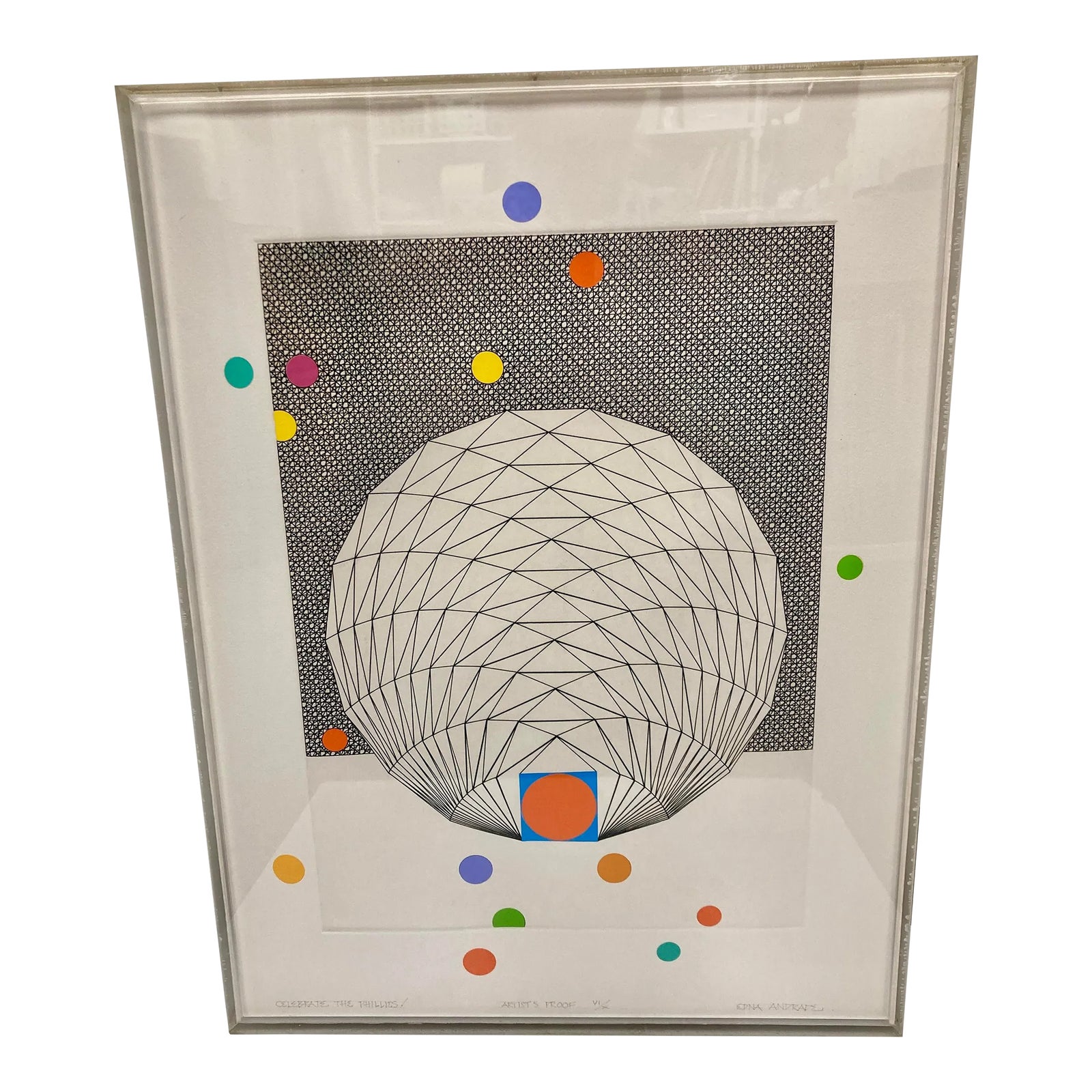 1980s Vintage Edna Andrade Artist's Proof 'Celebrate the Phillies ...