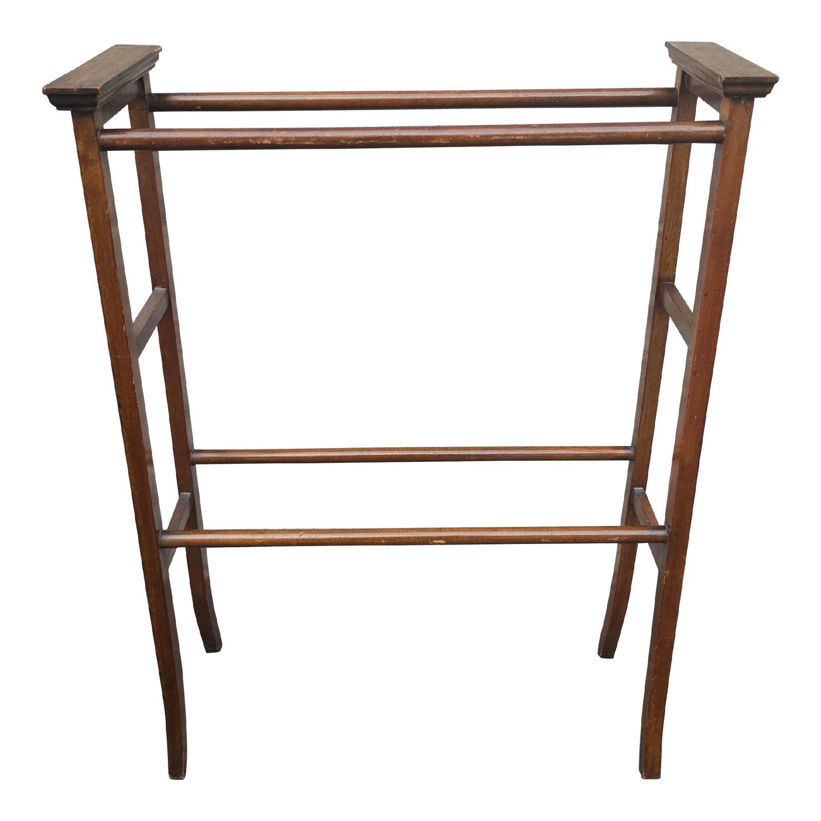 Late 19th Century Victorian Mahogany Quilt Rack/ Towel Rack | Chairish