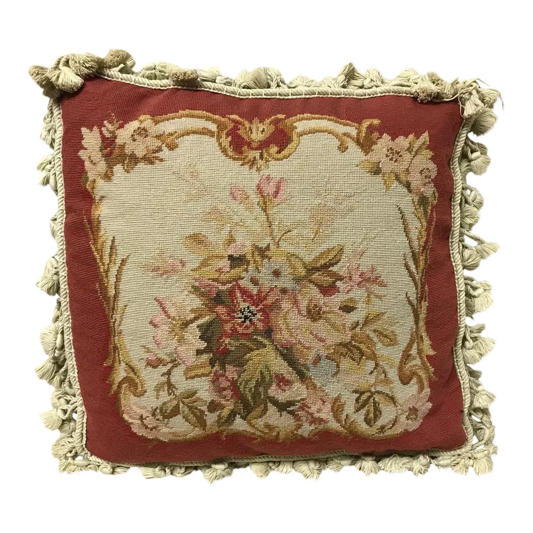 Traditional Chealsea Textiles Company Needlepoint Pillow | Chairish