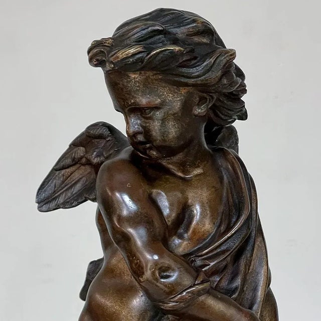 19th Century French Bronze Statue Of Cupid Chairish