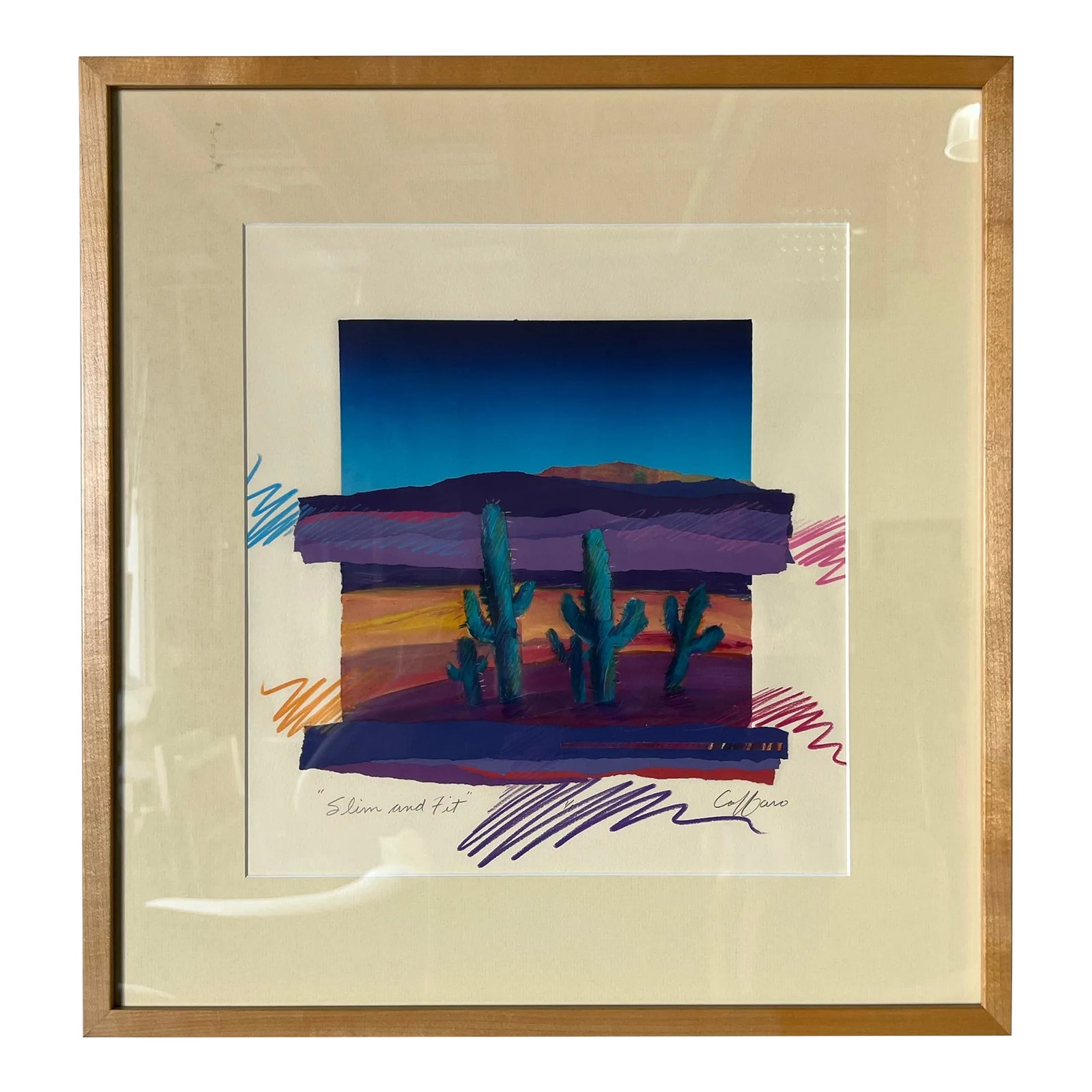 Patrick Coffaro (B. 1941) " Slim and Fit - Shine Coll " Mixed Media ...