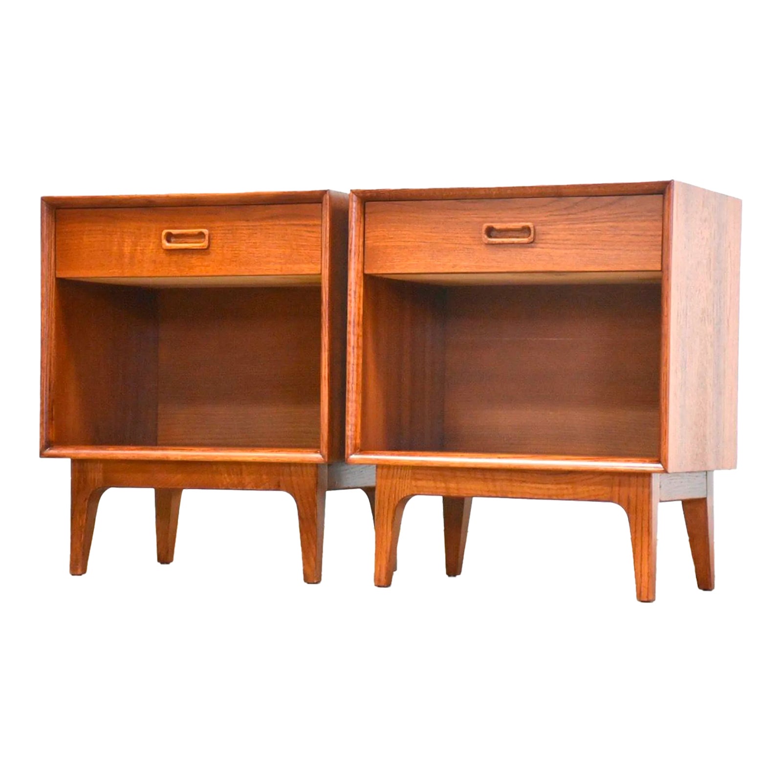 Teak Nightstands - a Pair | Chairish
