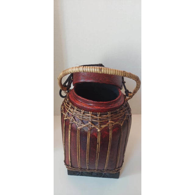 Vintage Asian Rice Basket | Chairish