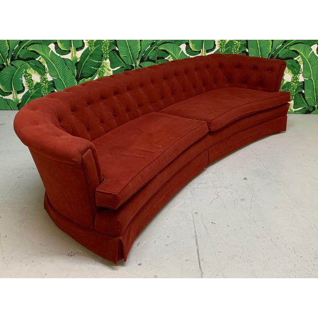 Red Curved Sofa | Baci Living Room