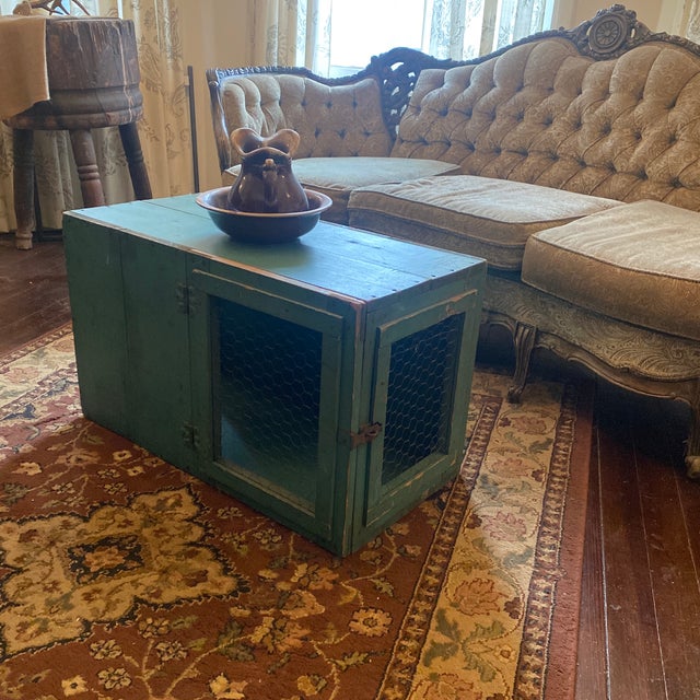 Antique Country Poultry Cage Table | Chairish