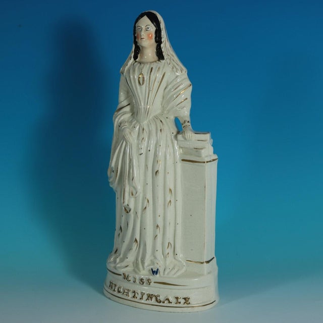 Staffordshire Pottery Miss Florence Nightingale Figure | Chairish